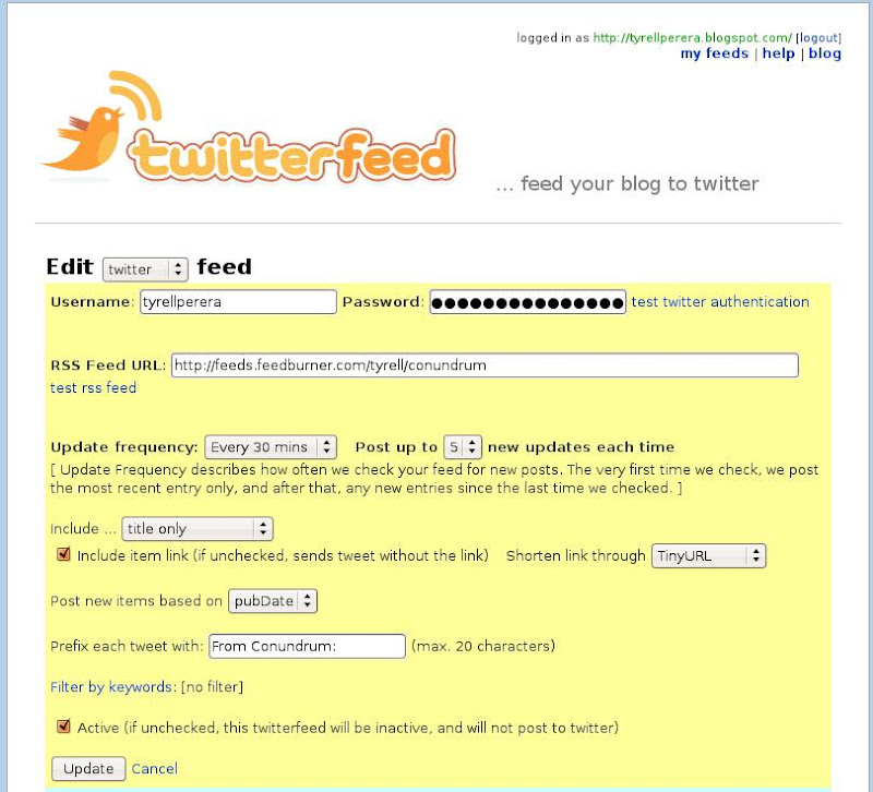 Conundrum How To Automatically Tweet Your Blog Posts